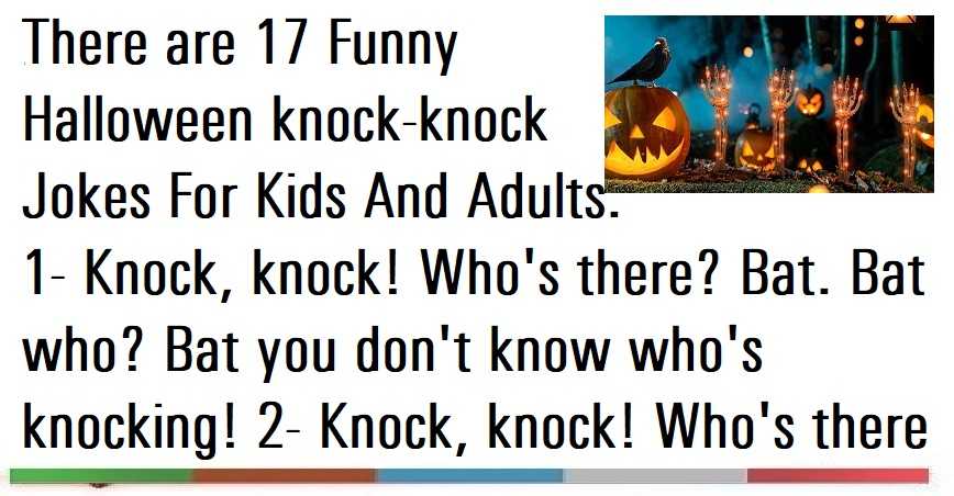 17 Funny Halloween knock-knock Jokes For Kids And Adults | Satibal