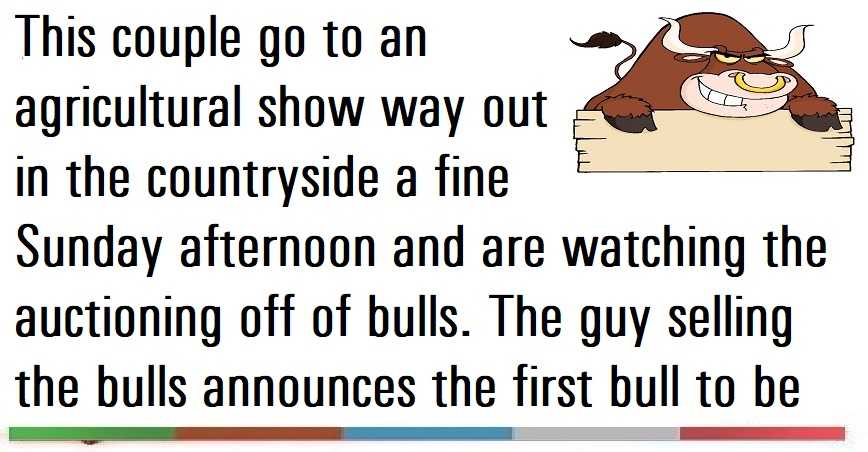 Funny Joke ‣ Bull Auction Joke | Satibal