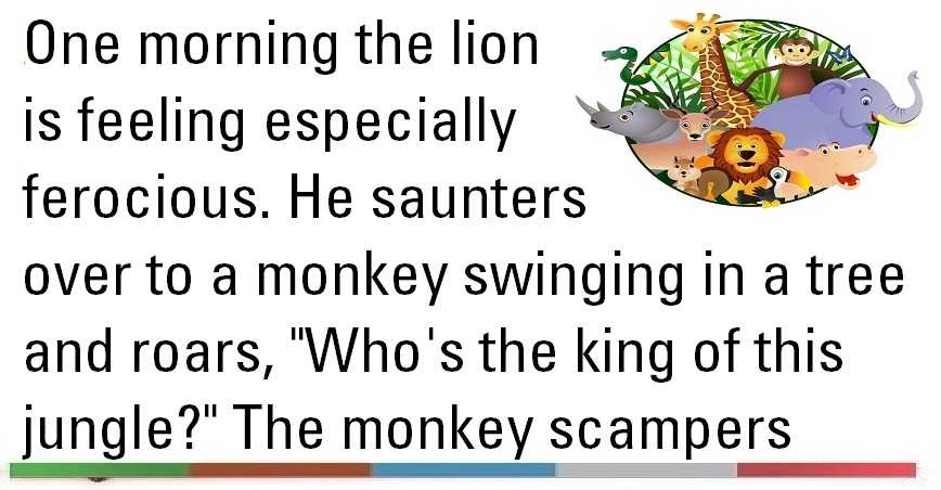 Funny Joke ‣ Who Is The King Of The Jungle | Satibal