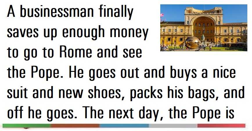 Funny Joke ‣ The Pope Loves The Poor | Satibal