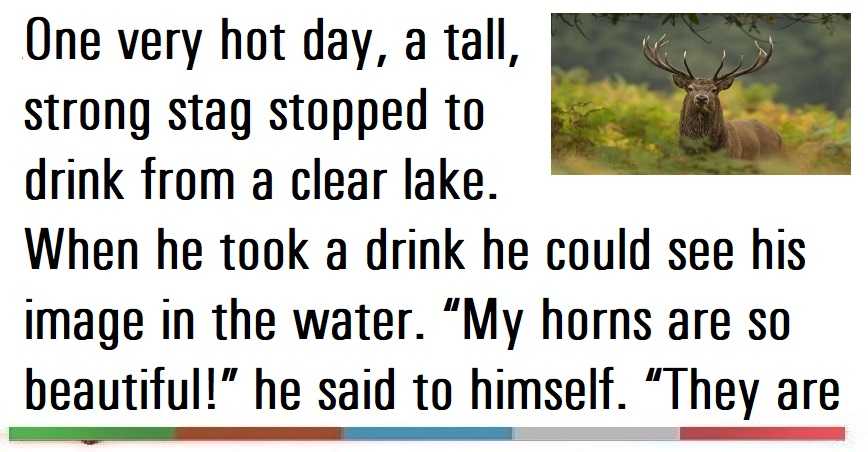 Moral Story ‣ The Stag at The Lake | Satibal